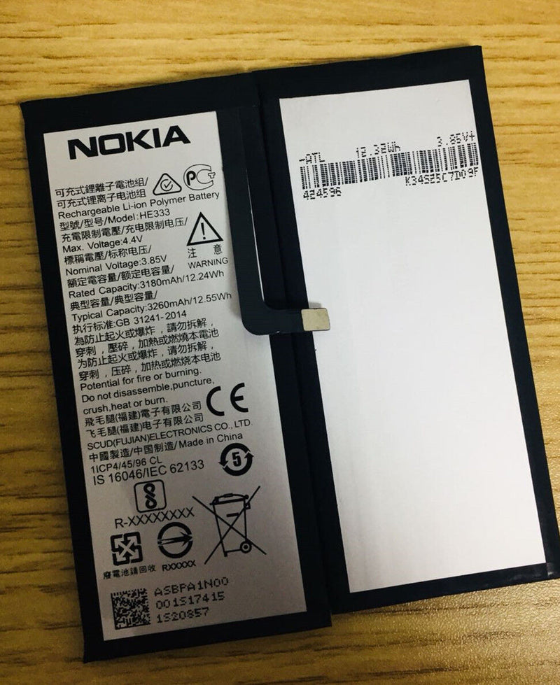New Original 3180mAh Battery HE333 For Nokia 8 Sirocco TA-1005