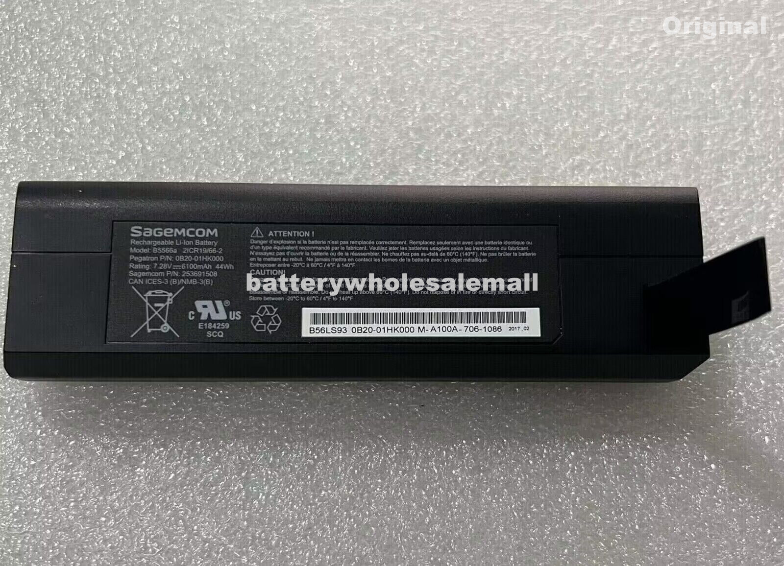 New Original 6100mAh 44Wh 7.28V Battery B5566a For 0B20-01HK000 253691