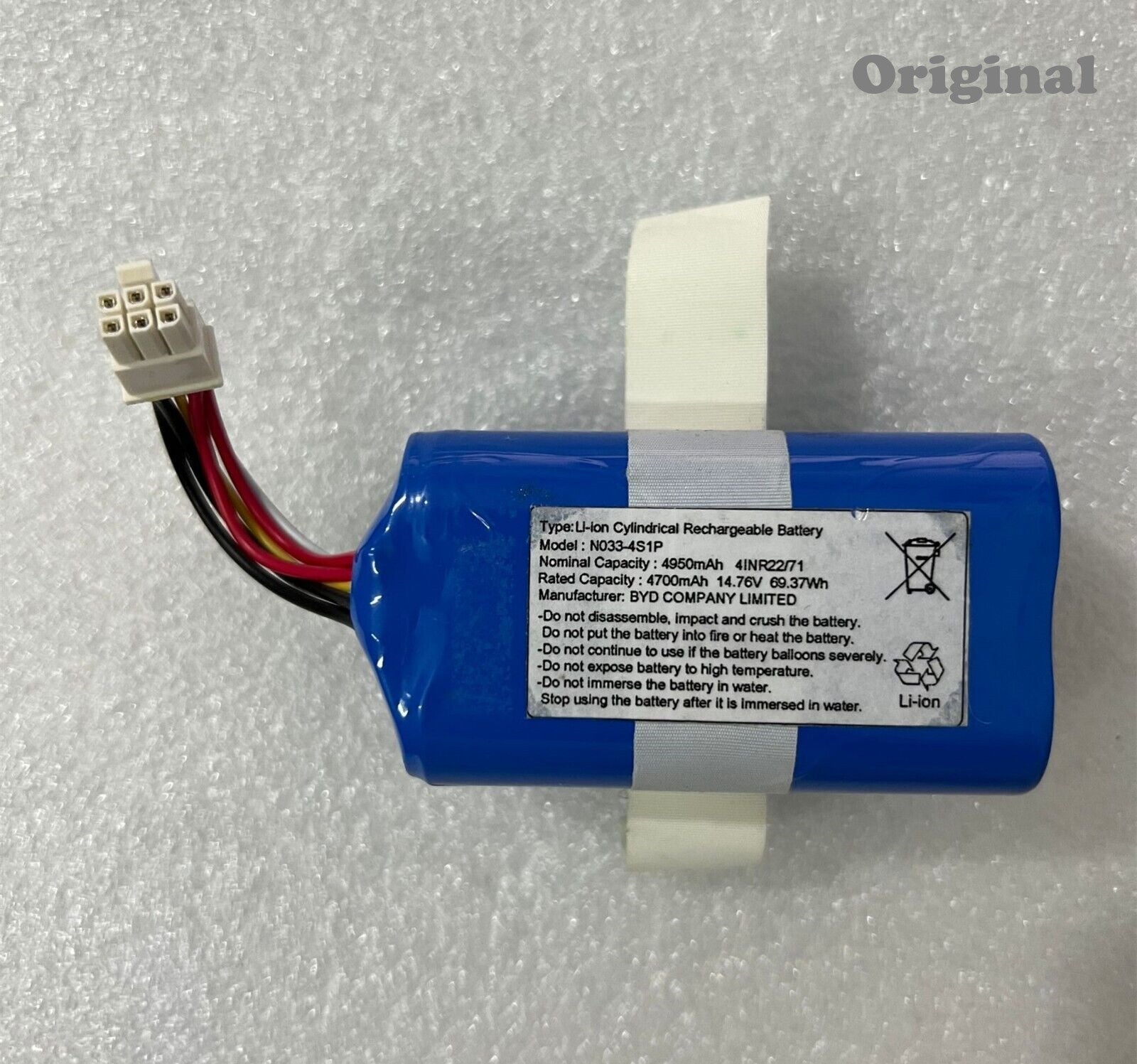 New 4700mAh 69.37Wh 14.76V Battery For BYD N033-4S1P 4INR22/71